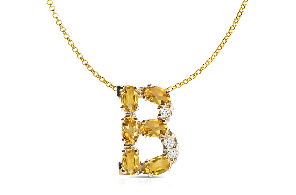 Exclusive Pendant Letter B Initial 18kt Gold | Albert Hern