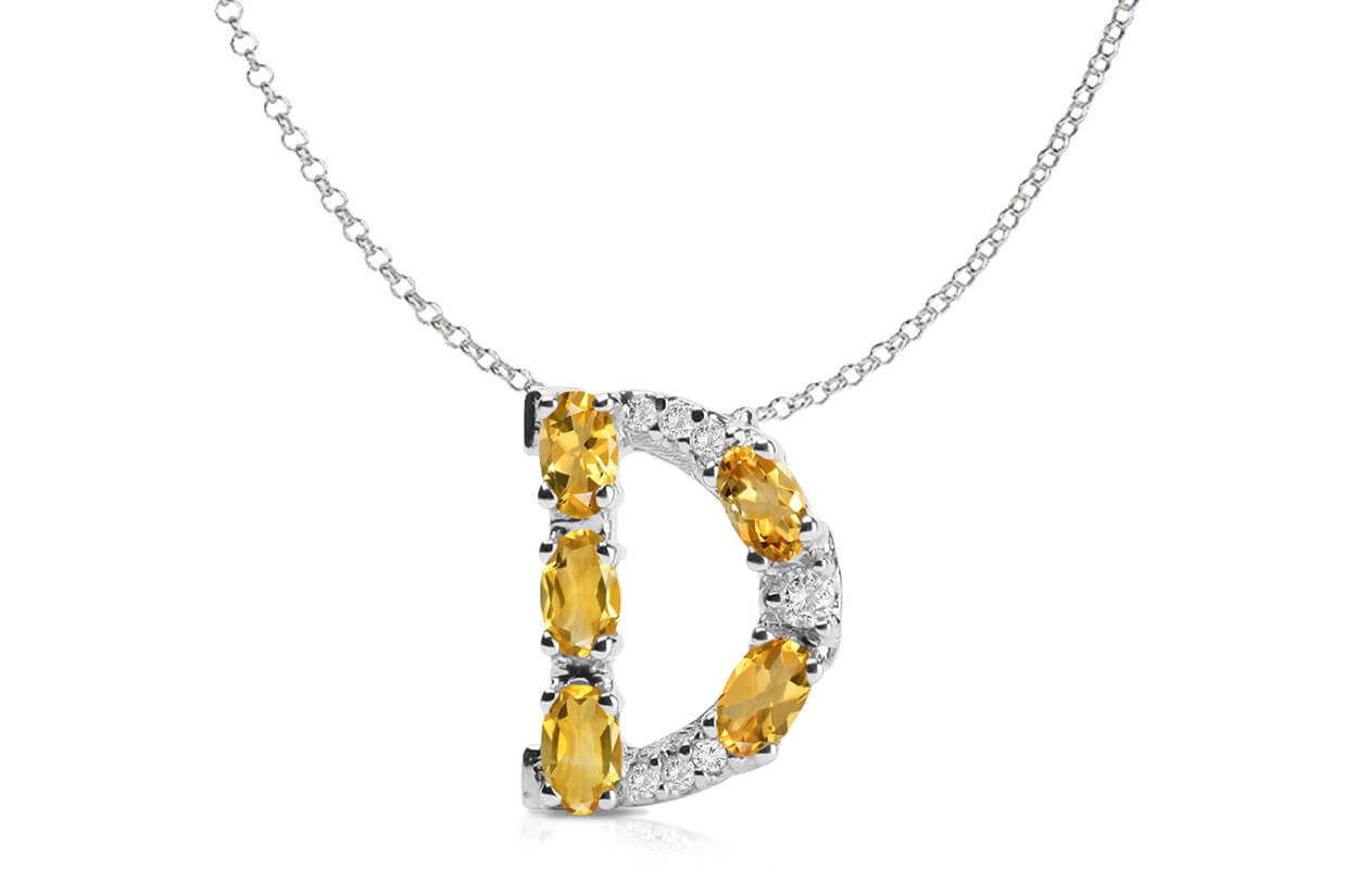 Pendant Letter D Initial 18kt Gold | Albert Hern