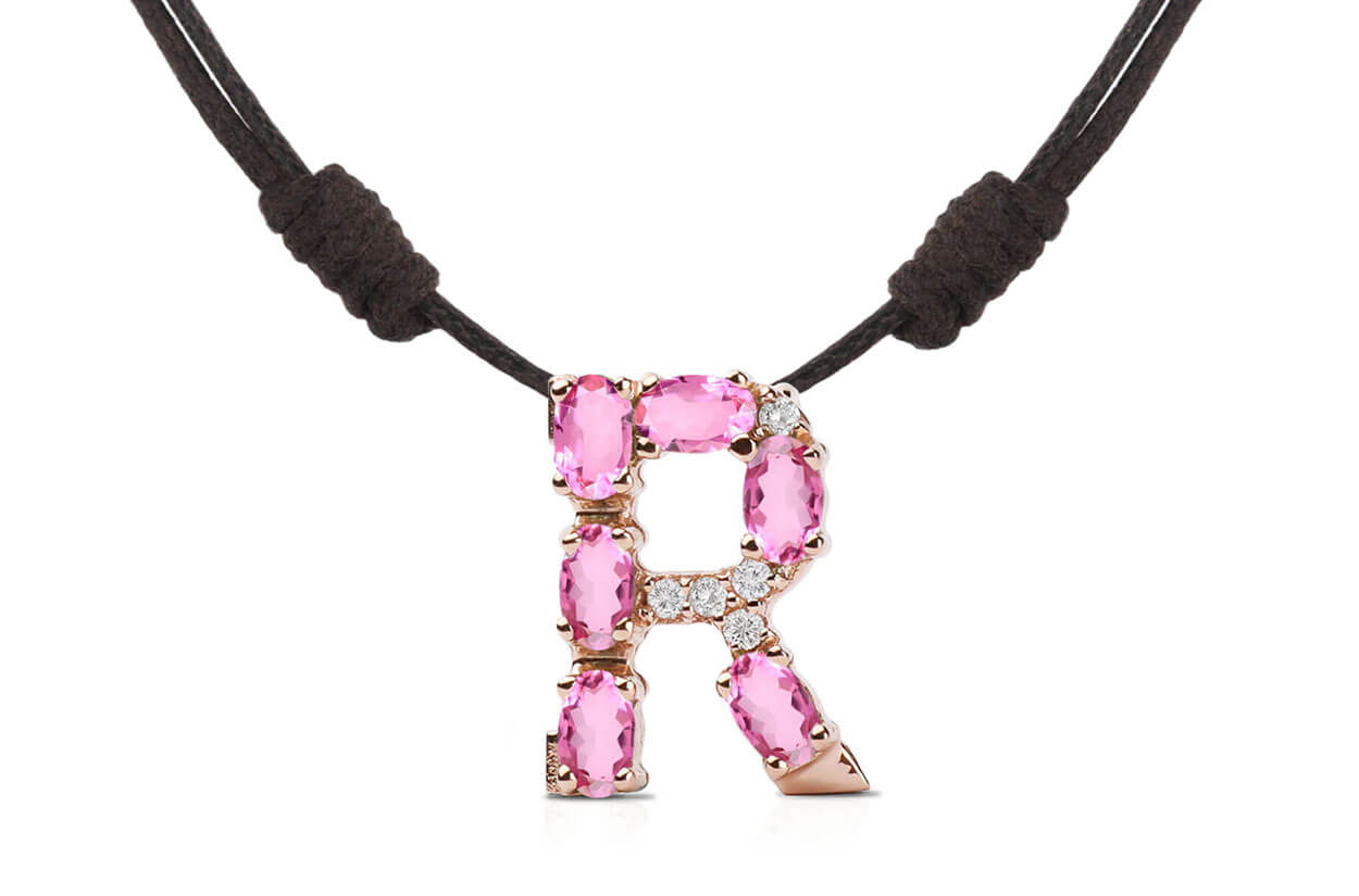 Pendant Letter R Initial 18kt Gold – Albert Hern