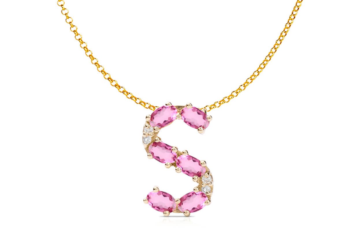 Pendant Letter S Initial 18 kt Gold | Albert Hern