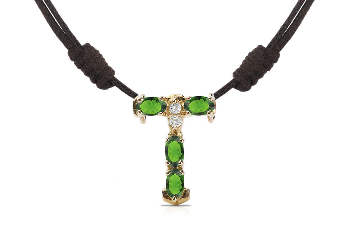 Pendant Letter T Initial 18 kt Gold | Albert Hern